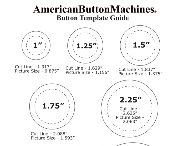 American Button Sizes – Mrcliparts